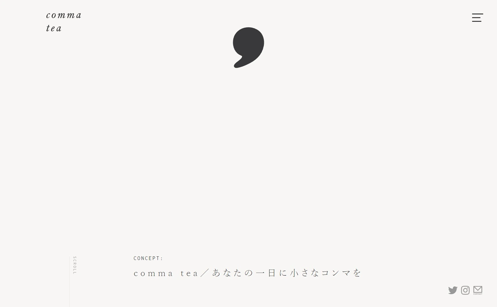 comma tea | POINT OF VIEW DESIGN